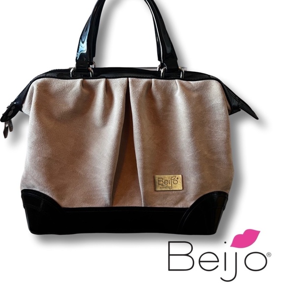 Beijo | Bags | Vintage Beijo Suede Patent Purse | Poshmark